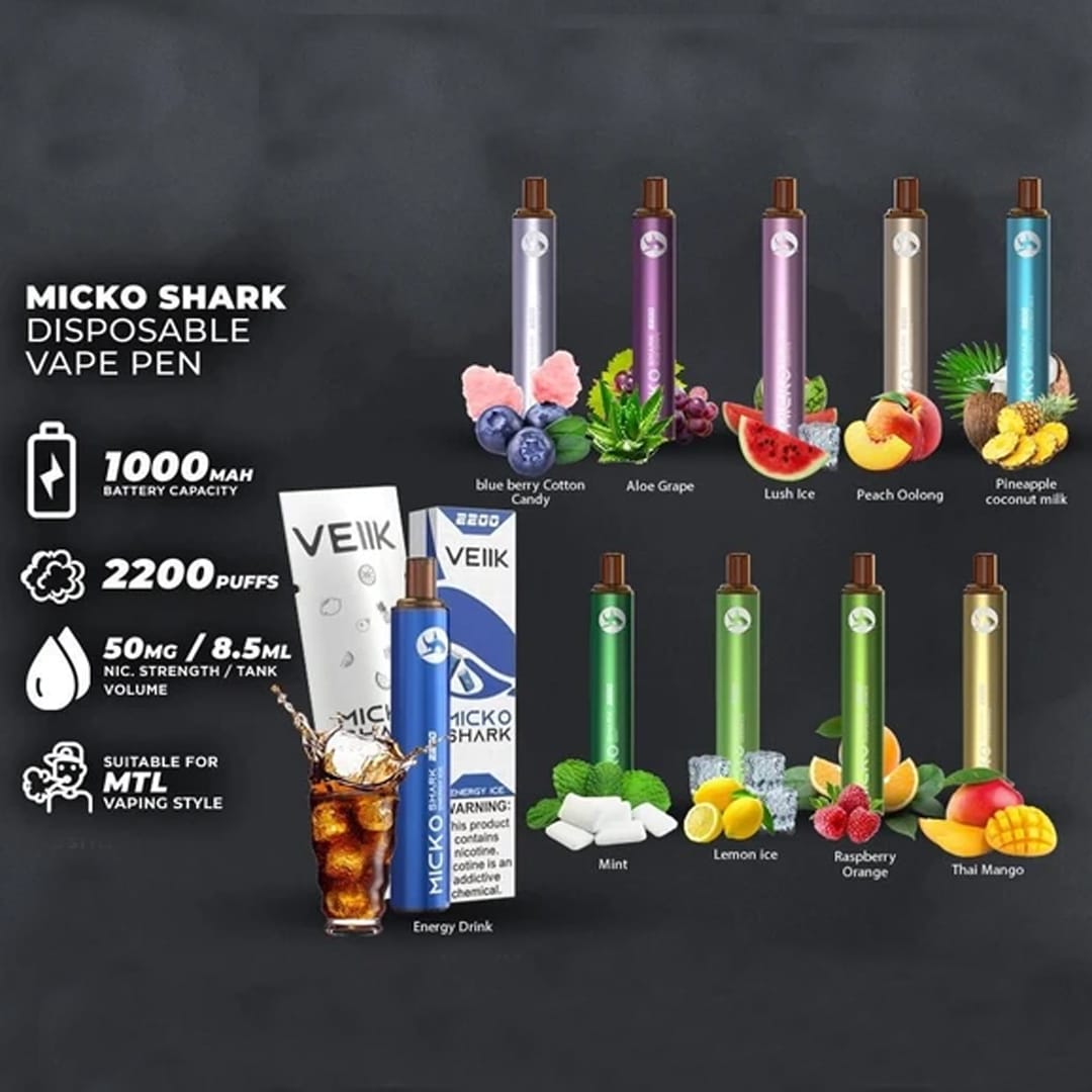 Veiik Micko shark disposable vape - Vape Shop Dubai