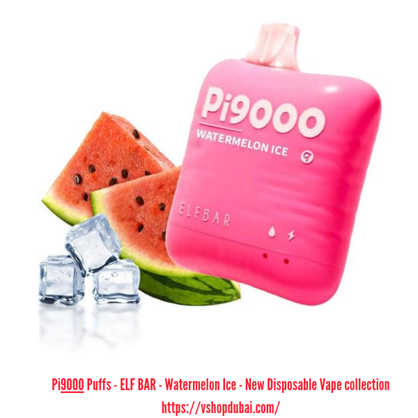 Pi9000 Puffs - ELF BAR - Watermelon Ice - New Disposable - Vape ...